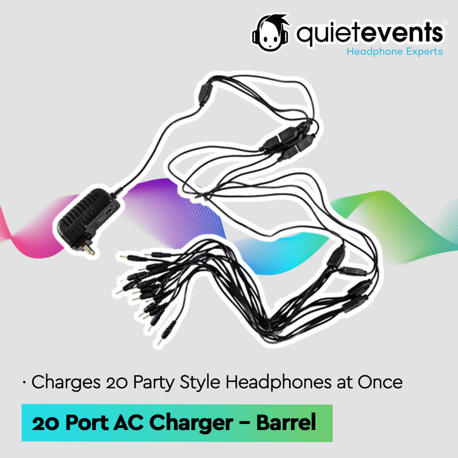 Pulse Party Bundle - 10 Headphones + 1 Transmitter Silent Disco Bundle ...