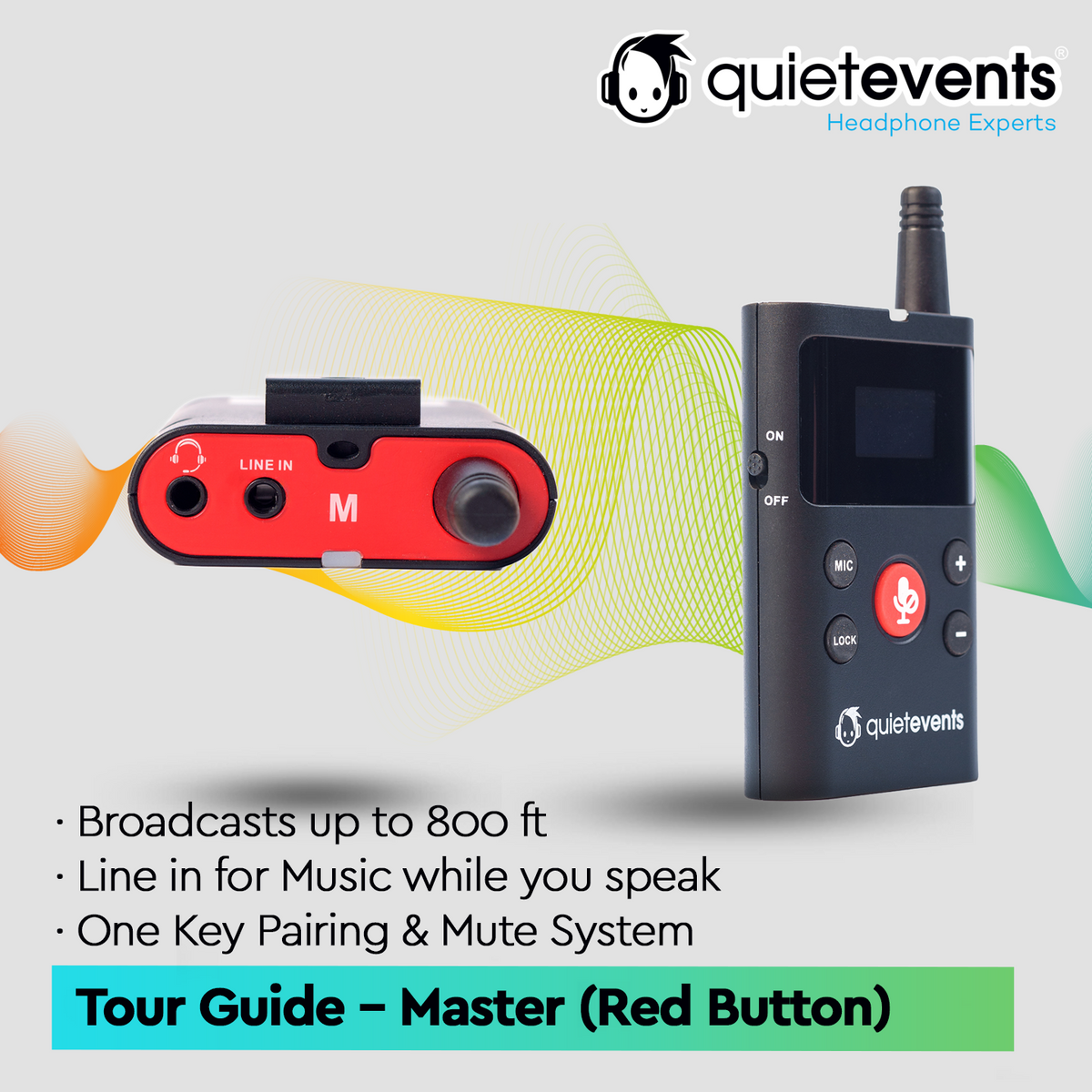2 Way Tour Guide – Secondary/Participant (25CH) – Quiet Events Silent Disco